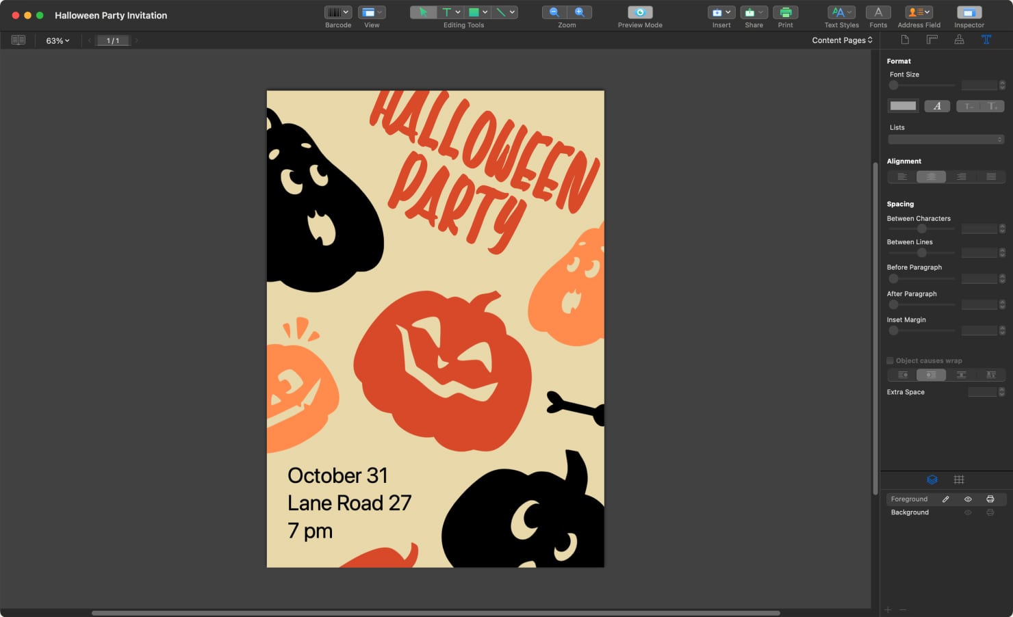 Amazing Halloween Party Ideas | Swift Publisher for Mac