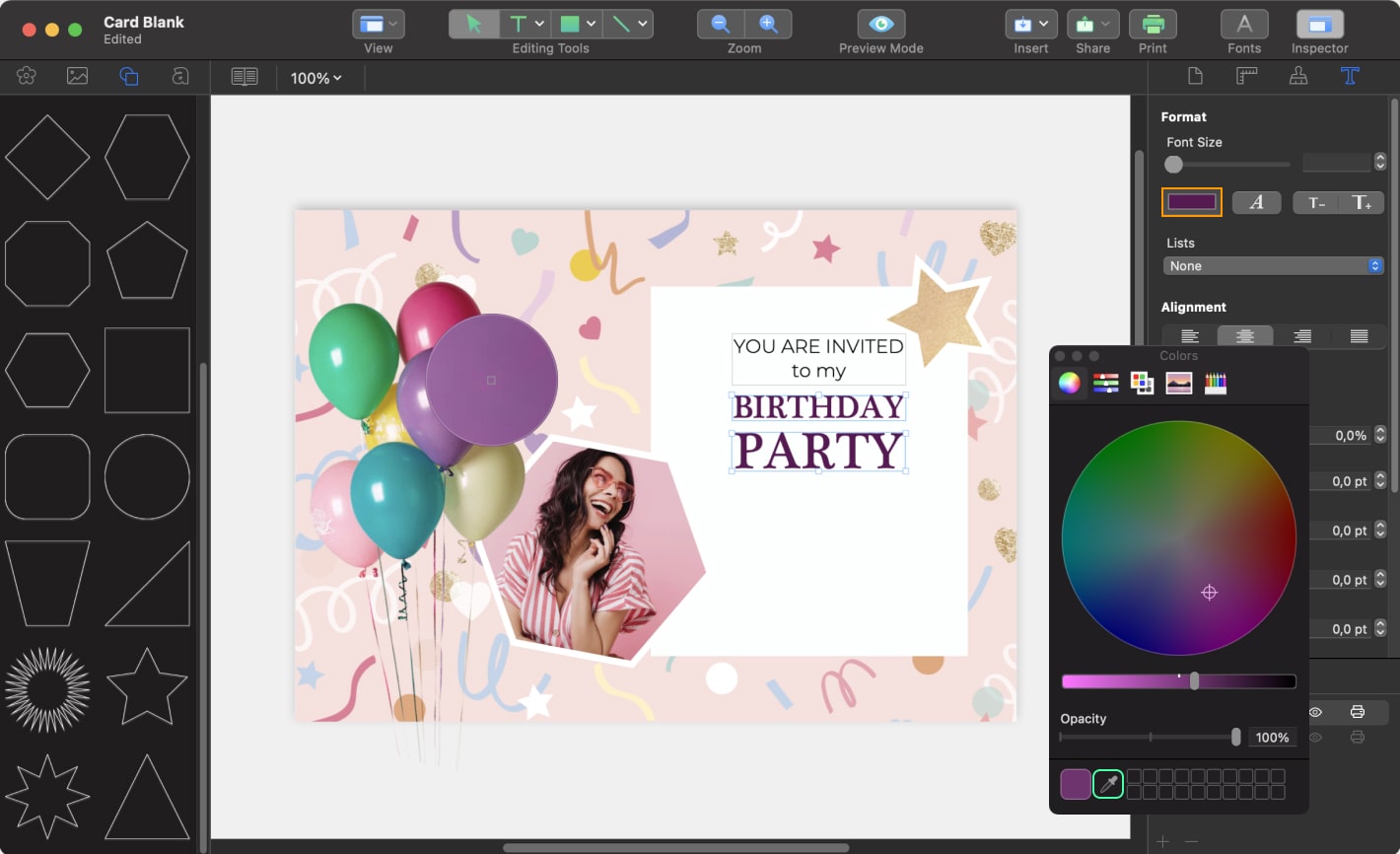 How to Make Invitations on a Mac | Swift Publisher