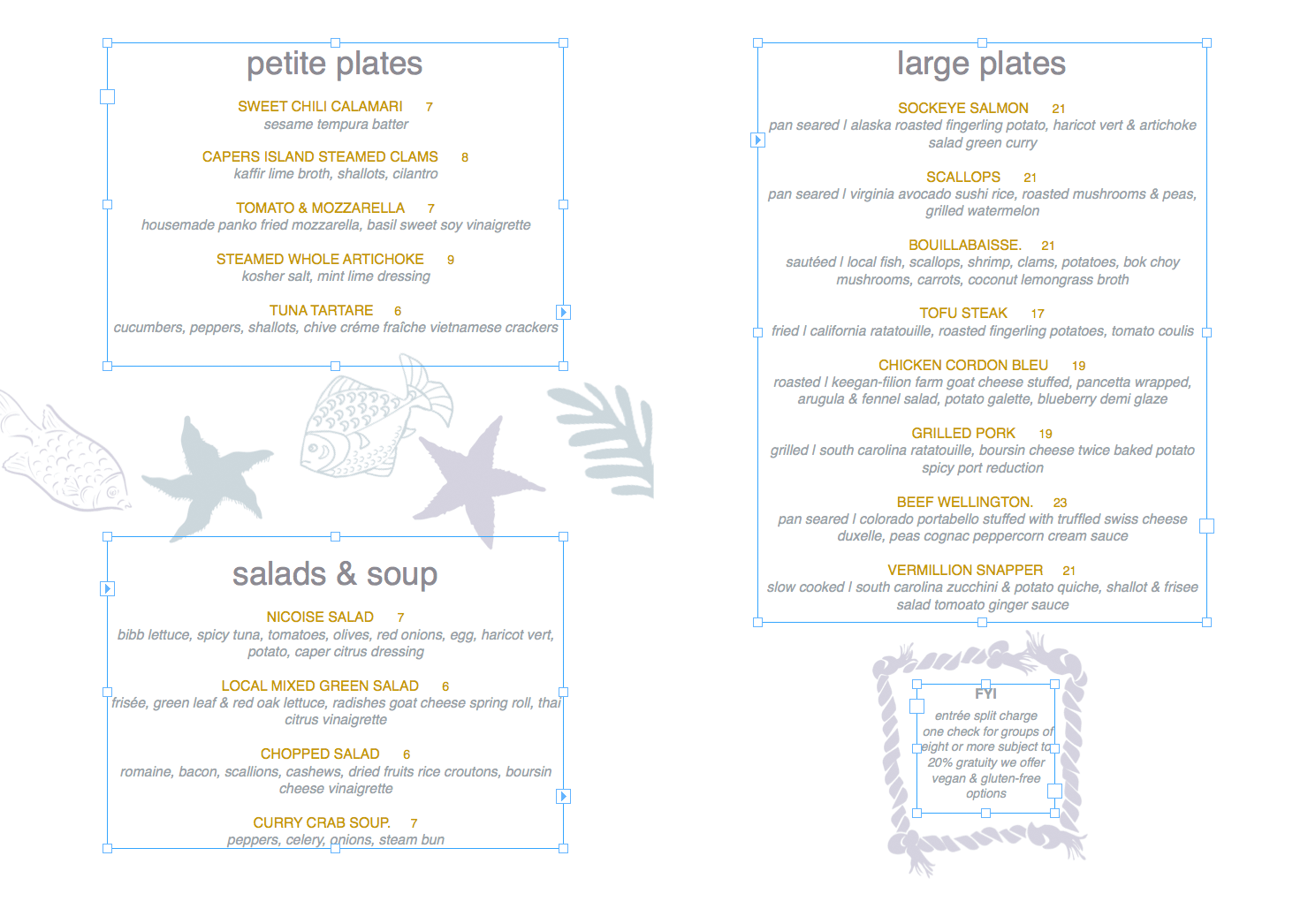 How to Make a Menu for Your Restaurant, Bar or Cafe | Swift Publisher ...