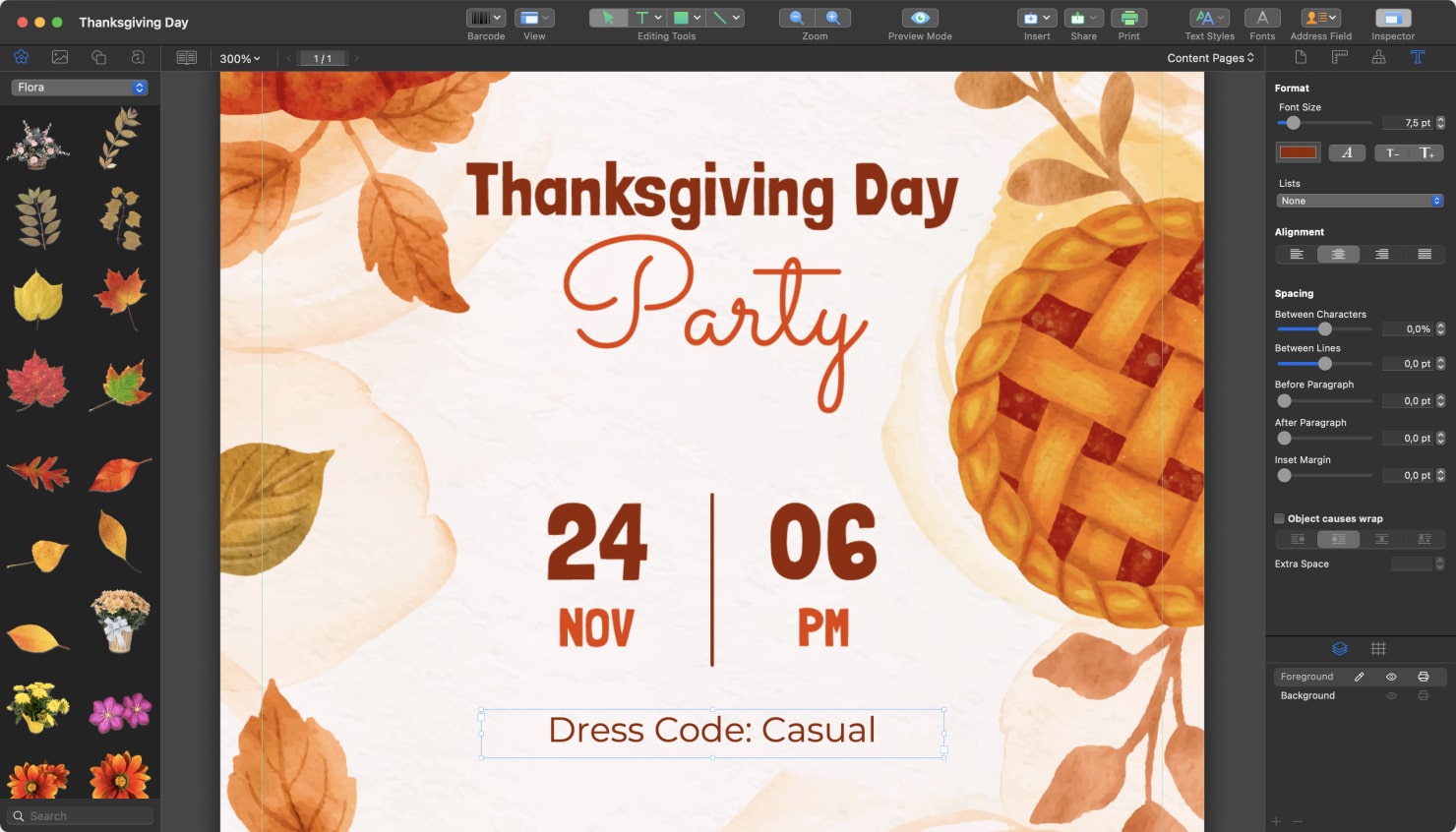 Design Virtual or Printed Thanksgiving Invitations | Swift Publisher ...