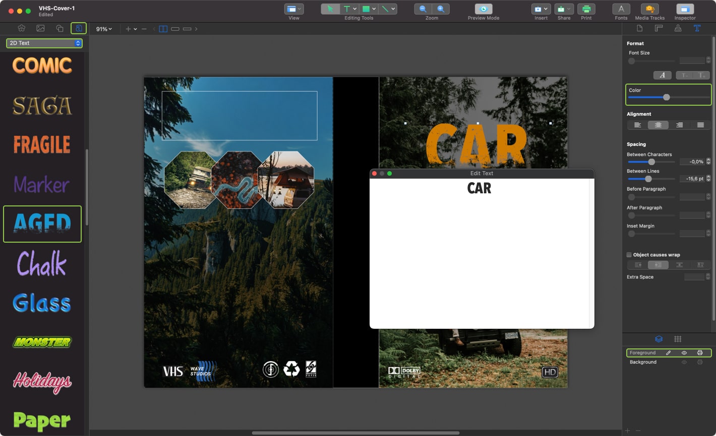 How to Design VHS Cassette Covers | Swift Publisher for Mac