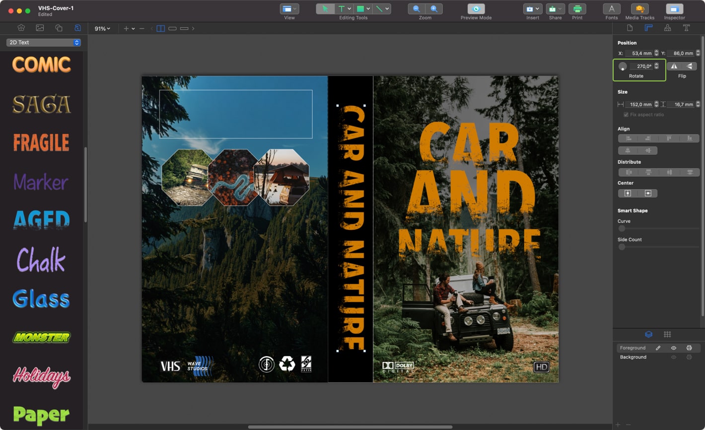 How to Design VHS Cassette Covers | Swift Publisher for Mac