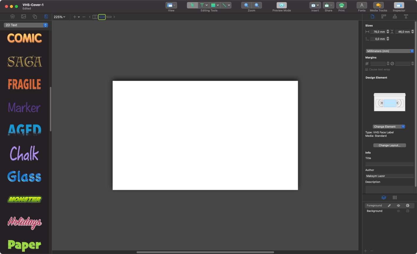 How to Design VHS Cassette Covers | Swift Publisher for Mac