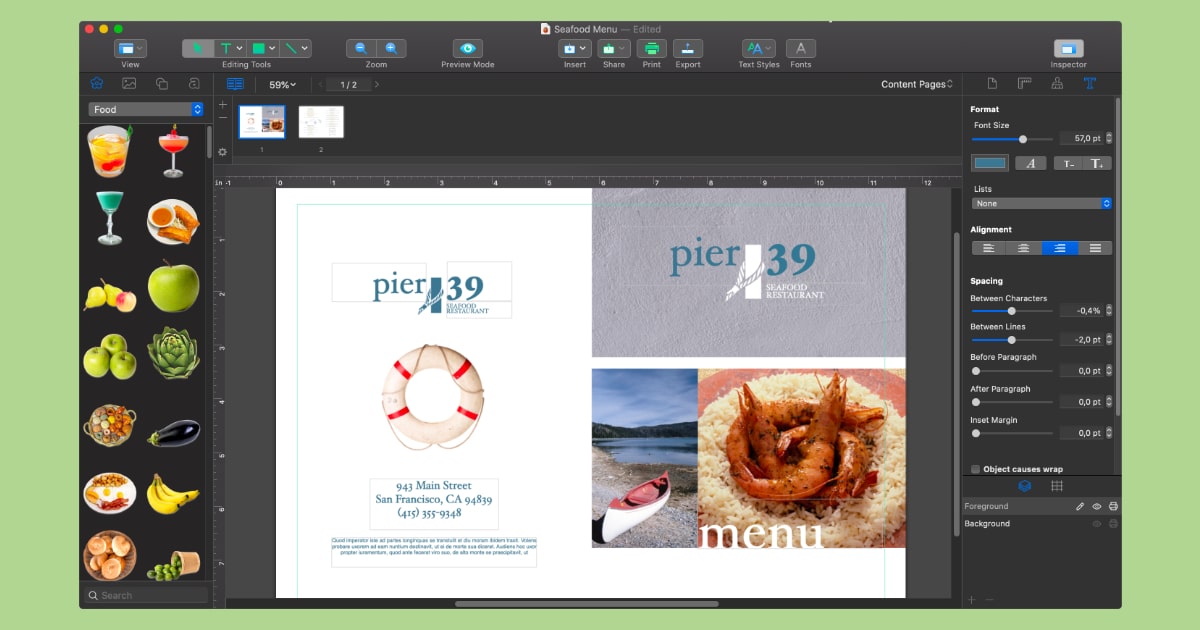How to Make a Menu for Your Restaurant, Bar or Cafe | Swift Publisher ...