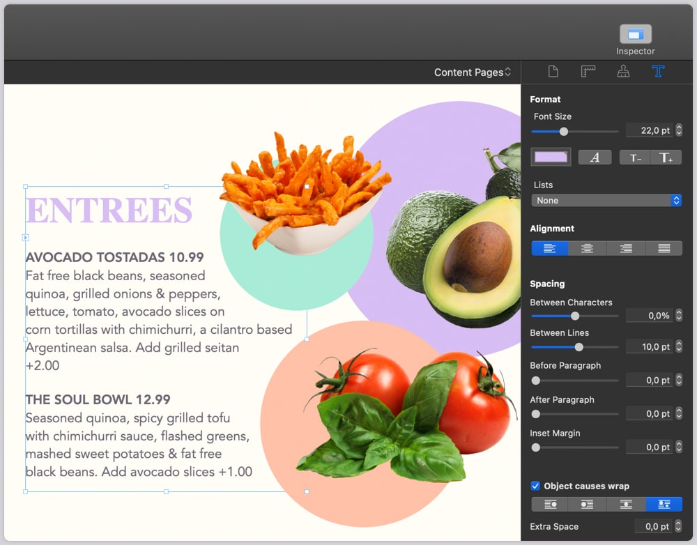 Design and Print Mouthwatering Menus With Swift Publisher for Mac